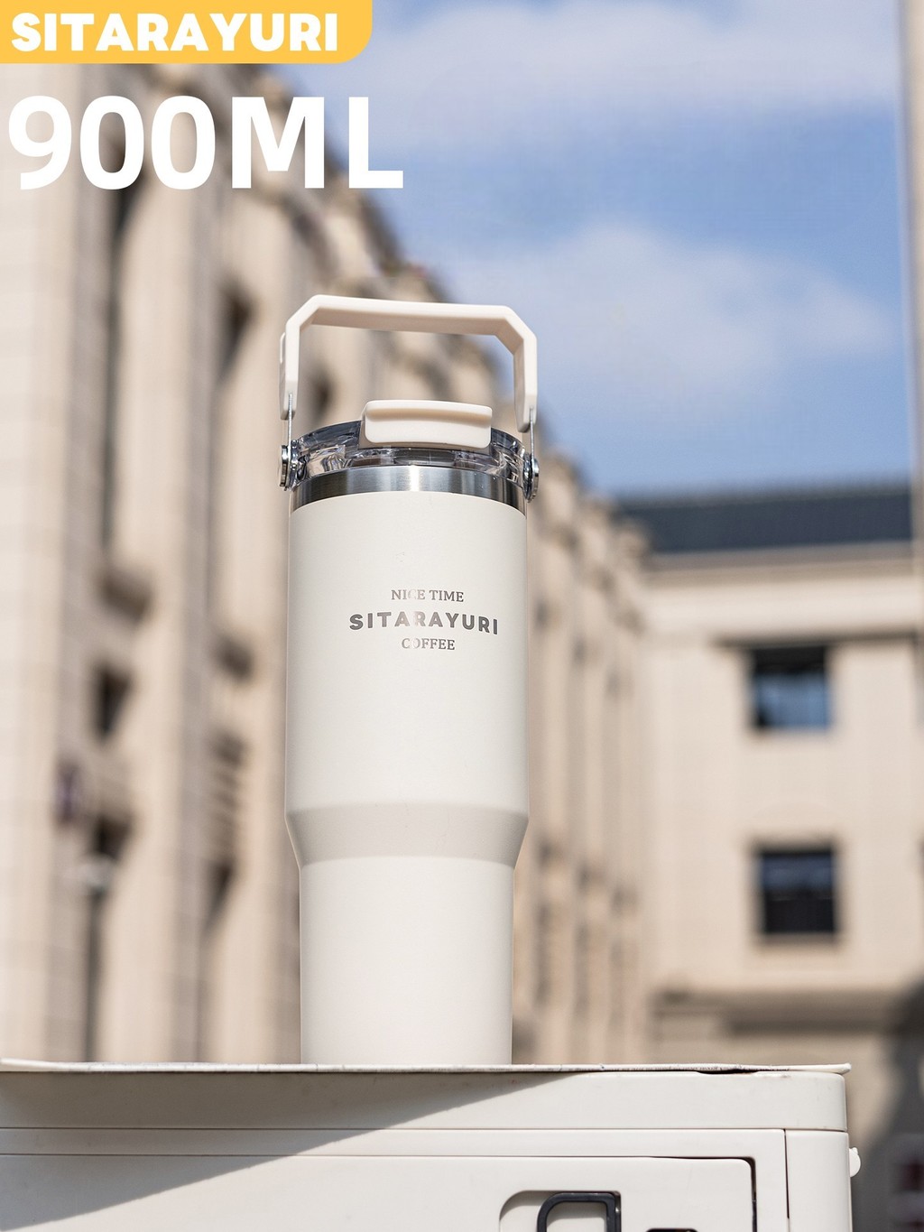 SITARAYURI 600ml 900ml แก้วน้ำเก็บอุณหภูมิร้อน-เย็น สำหรับพกพาในชีวิตประจำวัน แก้วน้ำสแตนเลส 304 ...