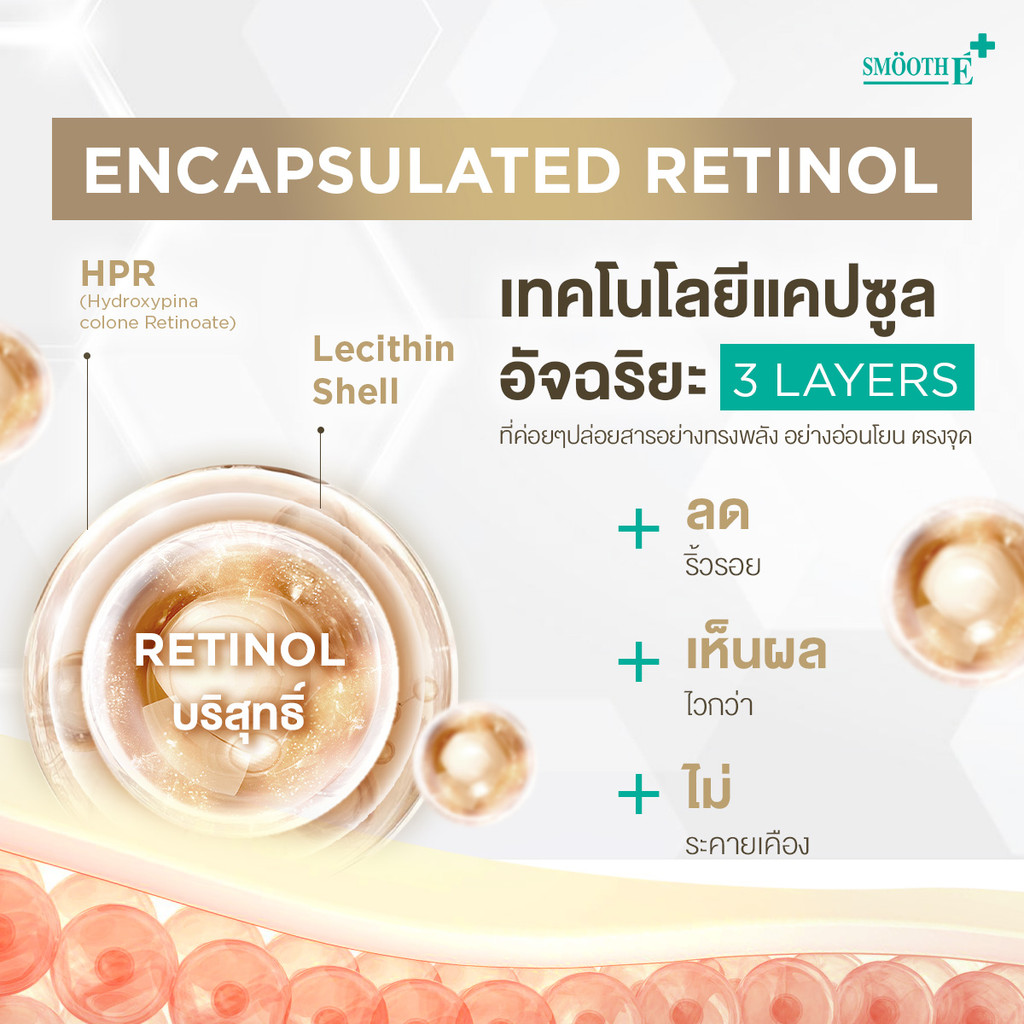 [ใหม่] Smooth E Retinol Plus Deep Wrinkle Repair เซรั่มเรตินอล Retinol ...
