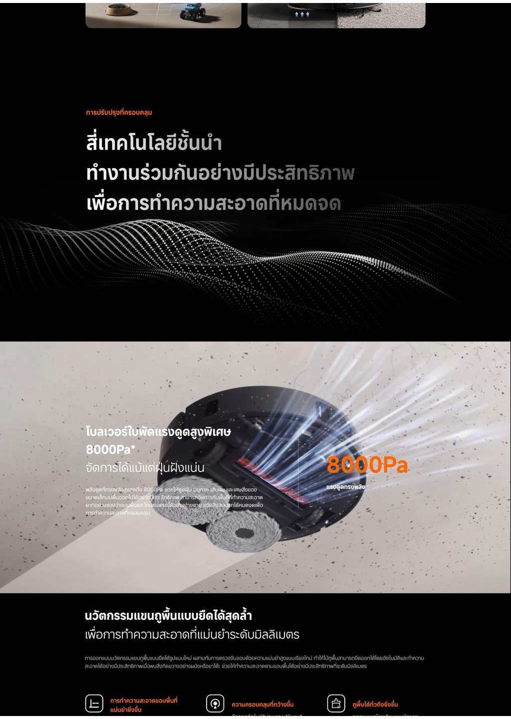 Xiaomi Robot Vacuum X20 Max/X20+/X20 pro/H40 หุ่นยนต์กวาด ดูดฝุ่น พัดลม ...