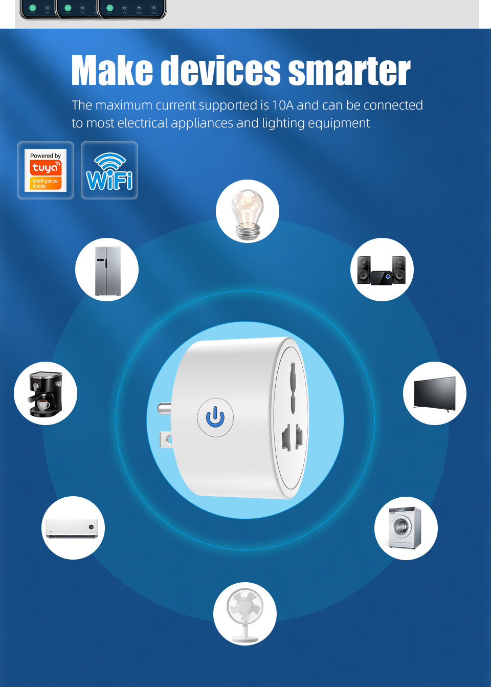 Tuya Smart Wi-Fi Universal Plug สมาร์ทปลั๊กเปิดปิดผ่านแอพและสั่งงานด้วย ...