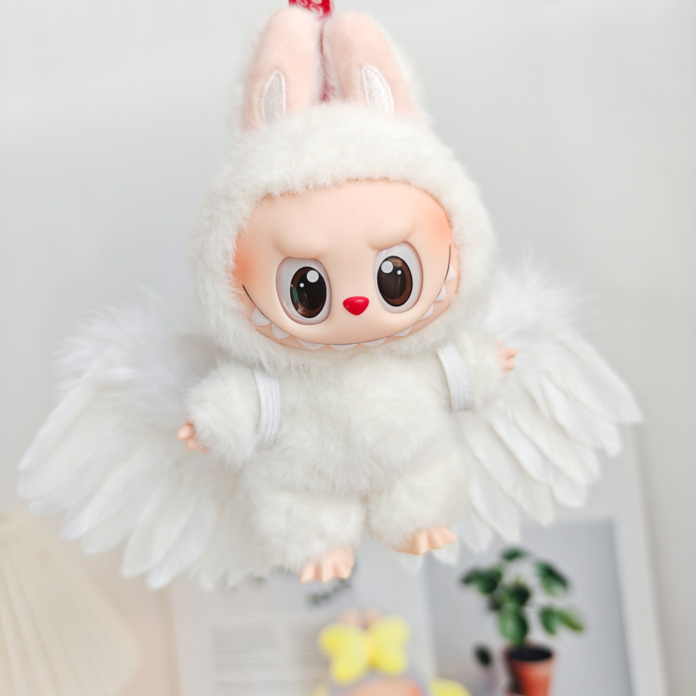 FYG (ไม่มีตุ๊กตา) สําหรับ 17 ซม.labubu v3 DIY Feather Angel Wing ทารก ...