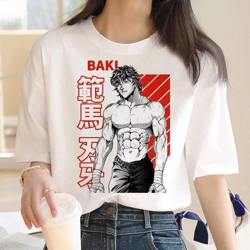 Baki Top Tees T เสื้อผู้ชายมังงะ Y2k Grunge 2022 Anime T เสื้อมังงะ ...