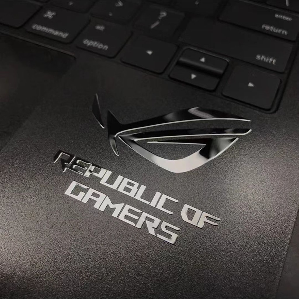 ASUS ROG Republic of Gamers metal sticker for laptop, computer case ...