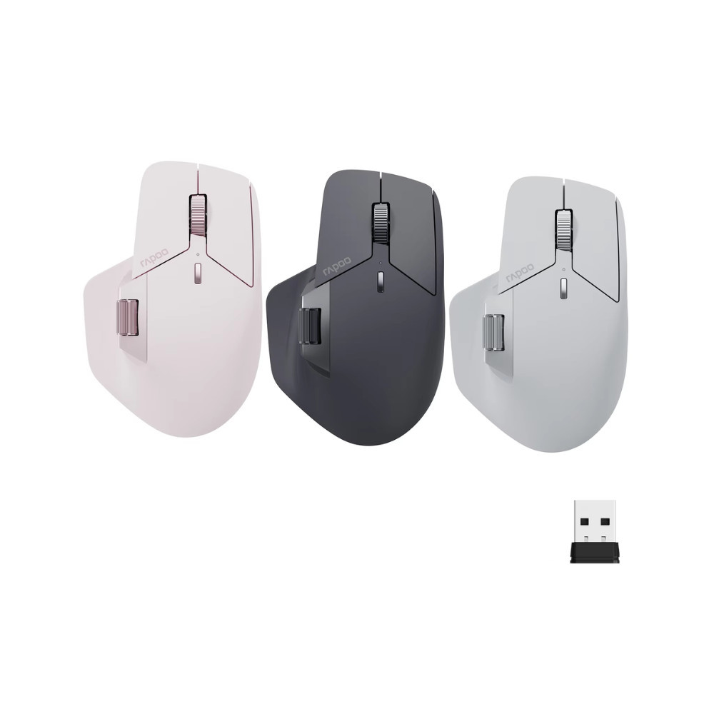 RAPOO MT760 MINI (BLACK/PINK/WHITE) MULTI-MODE WIRELESS 4000 DPI MOUSE ...
