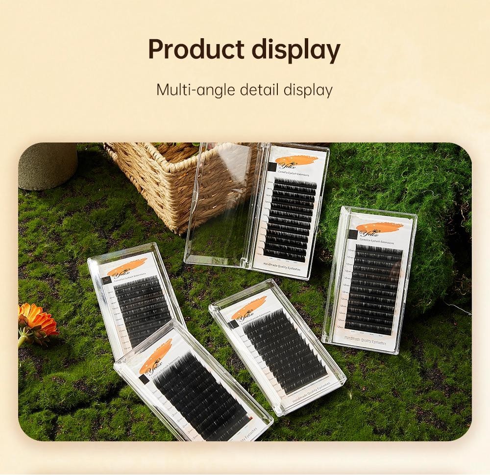 Yelix Camellia ขนตาปลอม LC LB LD LU L Curl Eyelash Extensions Soft Easy Fan ขนตาปลอมอัพเกรด ...