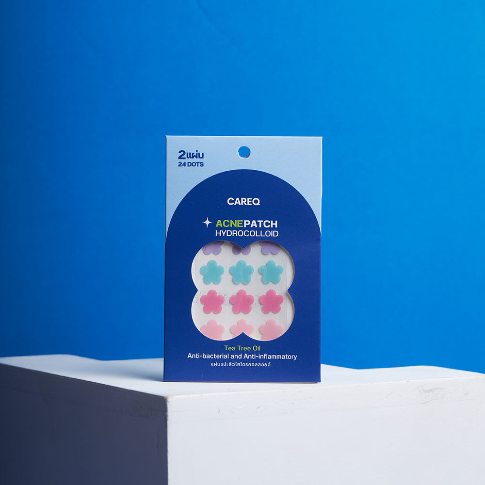 CAREQ Acne Patch Hydrocolloid แคร์คิว แผ่นแปะสิวไฮโดรคอลลอยด์ 24 Dots ...