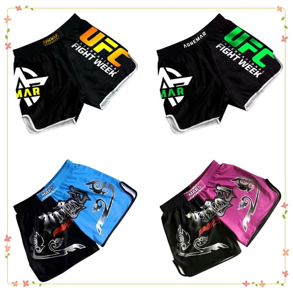 กางเกงขาสั้นมวยไทยสำหรับฝึกซ้อม แห้งเร็ว รหัส 3525 | Shopee Thailand