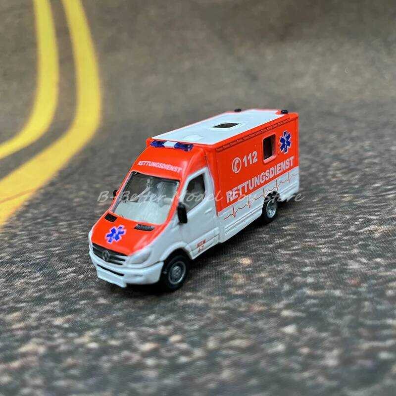 โมเดลของเล่น Diecast 1:87 SIKU 1850 เฮลิคอปเตอร์และรถพยาบาล ของขวัญ ...