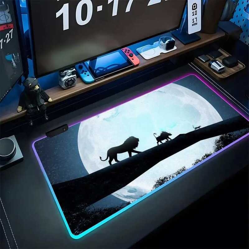 Lion King Mouse Pad Gaming LED 700x300 แผ่นรองเม้าส์ Mousemats ตาราง ...