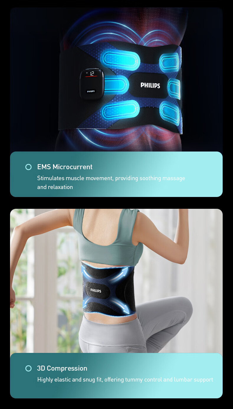 Philips EMS เข็มขัดกล้ามเนื้อหน้าท้อง | Shopee Thailand