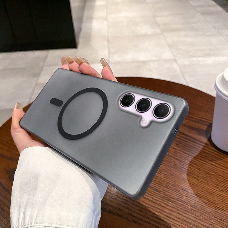 SAMSUNG Matte Ultra-Thin Clearแม่เหล็กเคสโทรศัพท์สําหรับSamsung Galaxy A05 A05S A06 A14 A15 A16 ...