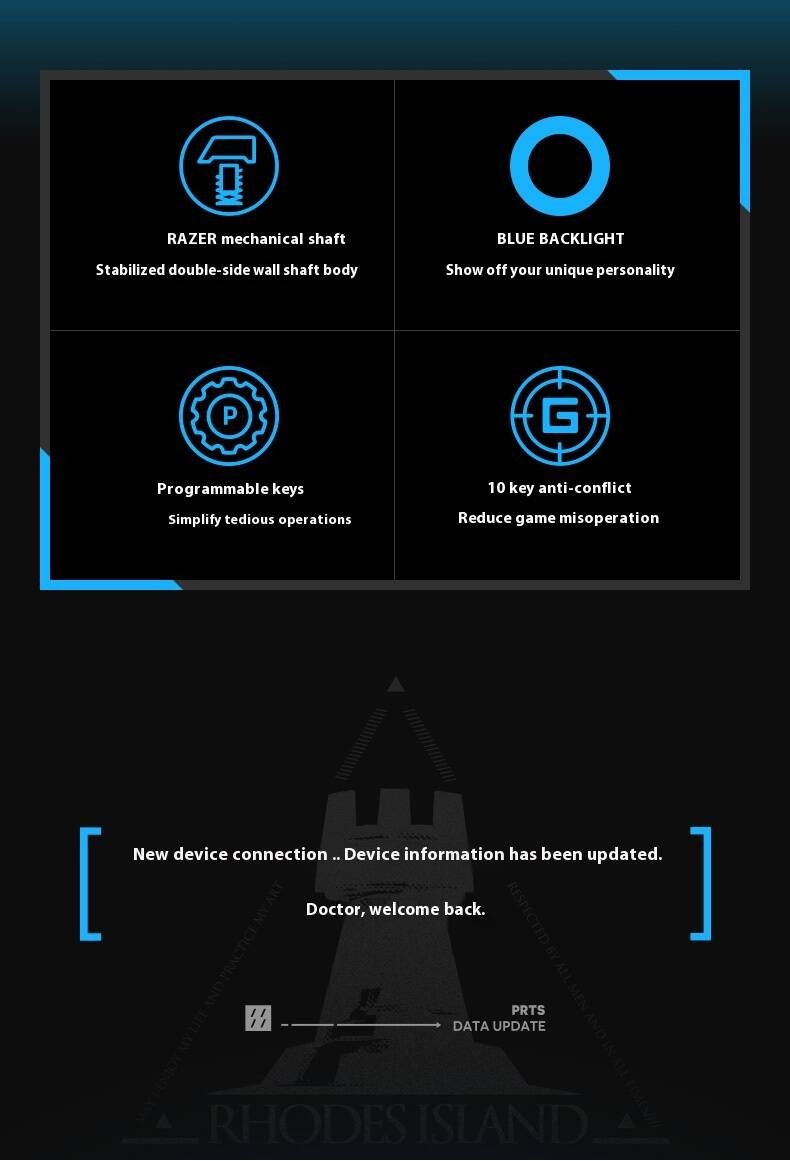 Original Razer Blackwidow Essential - Arknights Rhode Island Limited ...