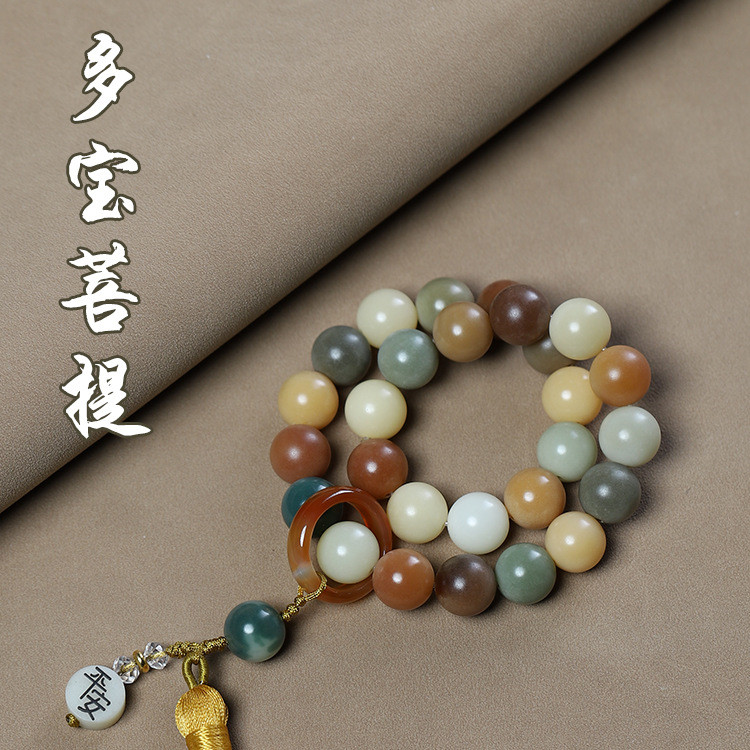 เครื่องประดับสร้อยข้อมือรากโพธิ์ของ Duobao สร้อยข้อมือแหวนวิ่งพู่ดอกบัว ...