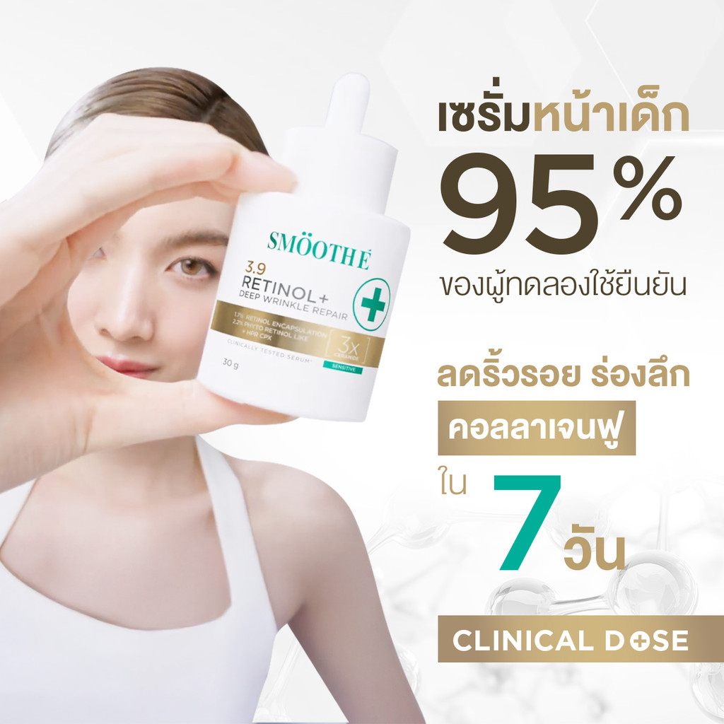 [ใหม่] Smooth E Retinol Plus Deep Wrinkle Repair เซรั่มเรตินอล Retinol ...