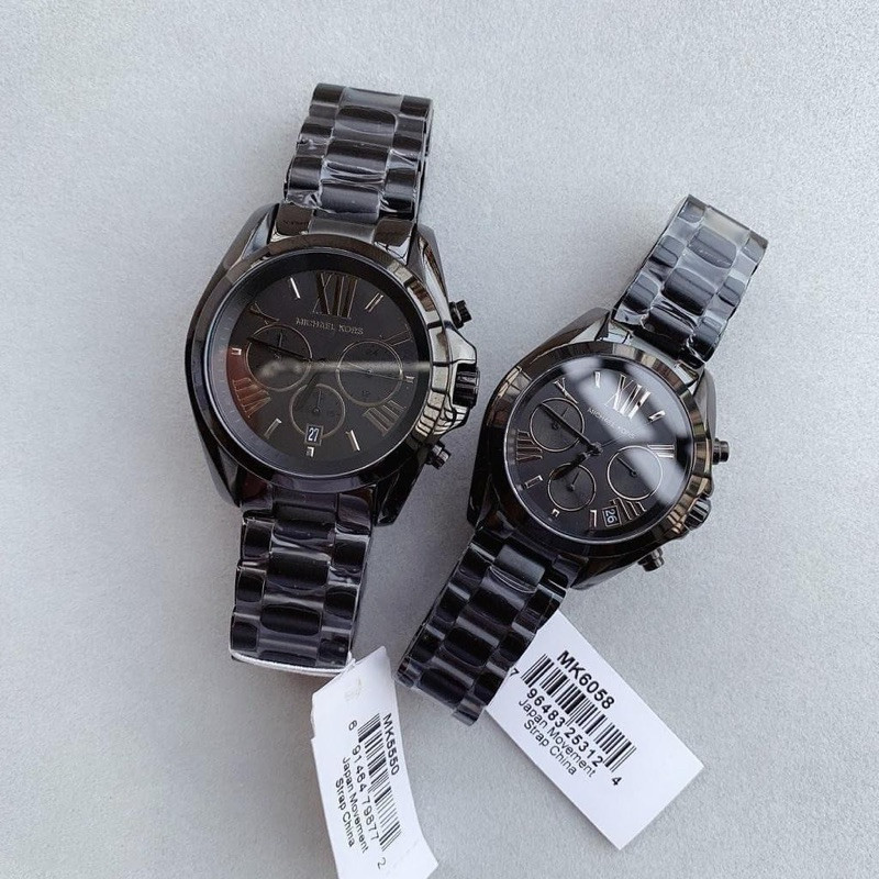 [ของแท้100%] นาฬิกาข้อมือ Michael kors MK6058 MK5056 สีดำ ระบบโคโนกราฟ ...