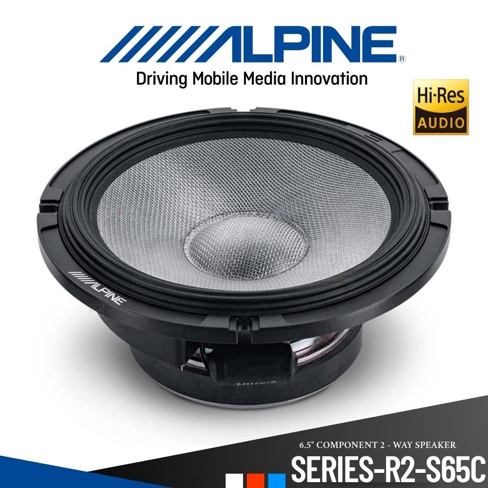 ลำโพงแยกชิ้น 6.5นิ้ว HI-RES ALPINE รุ่น R2 S65C ชุดลำโพงแยกชิ้น คู่หน้า ...