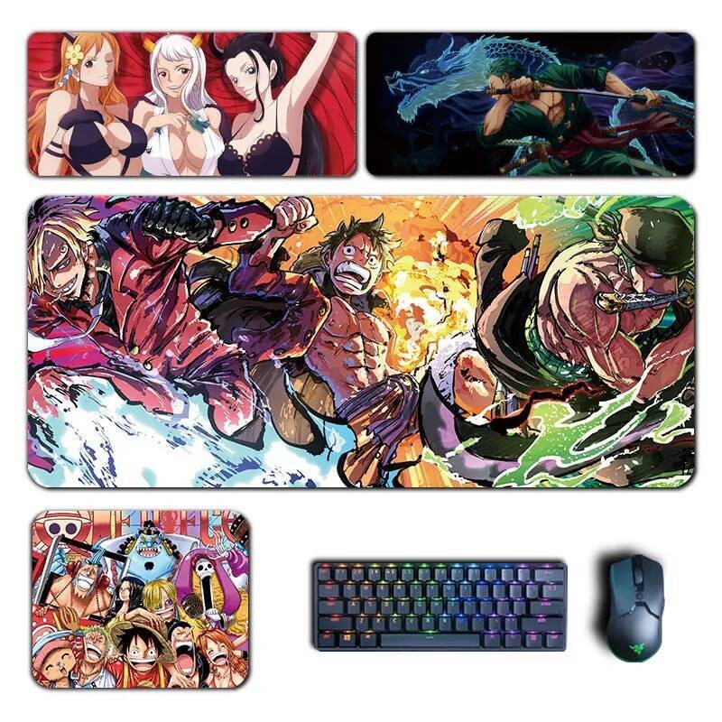 อะนิเมะมังงะ One Piece Mouse Pad Luffy Zoro Sanji Robin Nami กฎหมาย PU ...