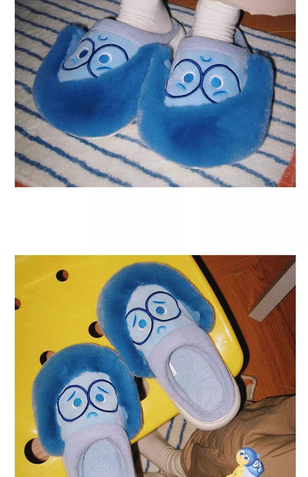 XIXITIAO Disney Worry Casual รองเท้าแตะอุ่นบ้านสุภาพสตรีรองเท้าแตะผ้า ...