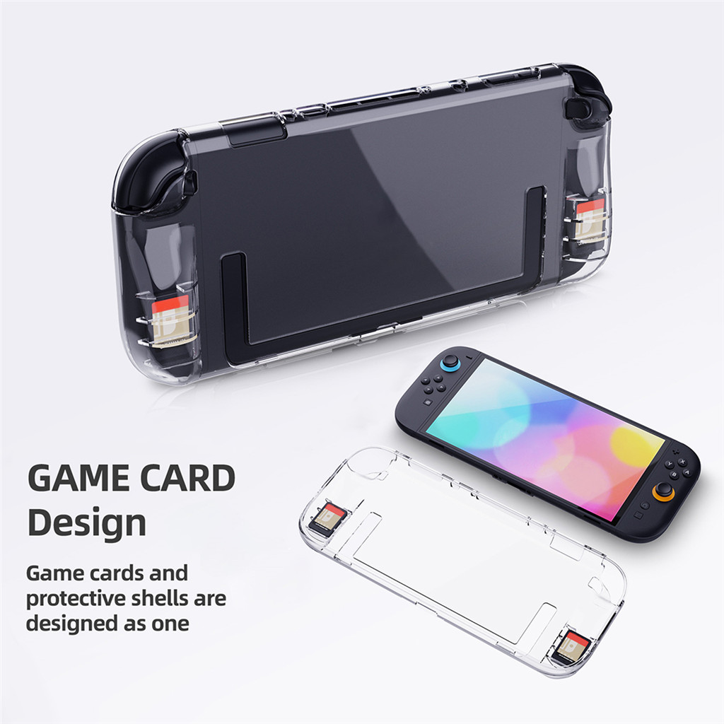 TPU เคสป้องกันสําหรับ Nintendo Switch 2 / Switch OLED พร้อมช่องเสียบการ์ด 2 ช่องเกราะป้องกัน ...