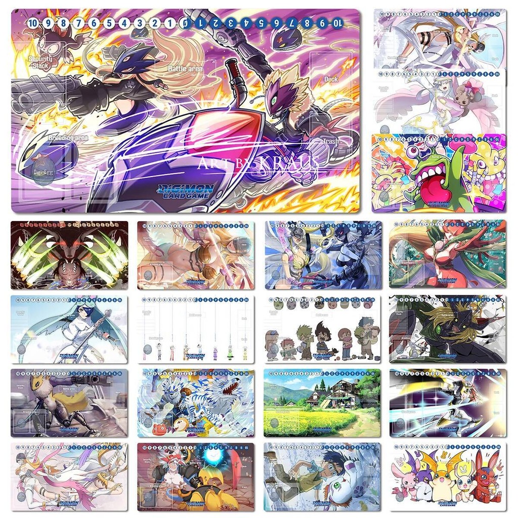 Digimon Playmat Sistermon Angewomon Beelzemon Numemon DTCG CCG Mat ...
