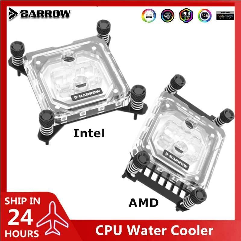 Barrow CPU Water Block สําหรับ Intel Lga1700/1200/115X / AMD AM4 AM5 อะ ...