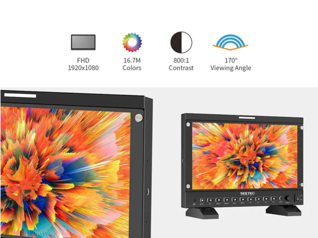 SEETEC P133 PRO 13.3 nits 1000 inch High Brightness Broadcast Monitor ...