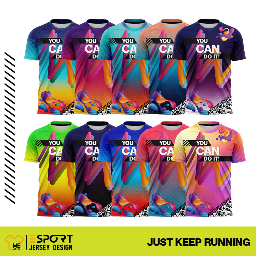 เสื้อวิ่ง (CCF.6-CCF.15) กีฬาผู้ชาย หญิง พิมพ์ลายทั้งตัว | Shopee Thailand