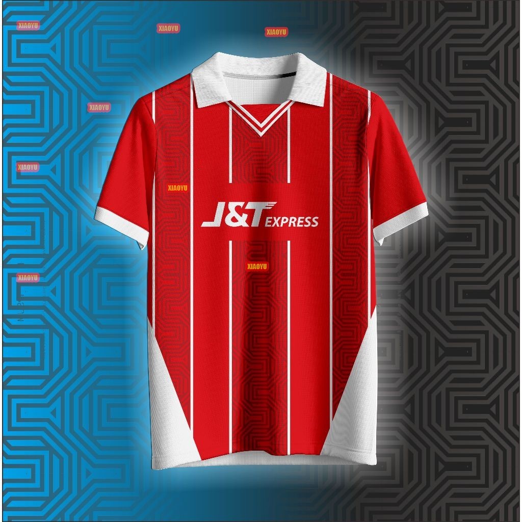 เสื้อโปโลแขนสั้น J&T Express JNT สำหรับพนักงานจัดส่ง ระบายอากาศ ดูดซับ ...