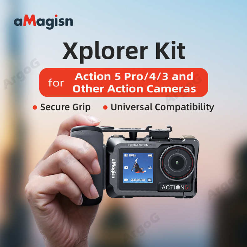 AMagisn Xplorer Grip Kit การถ่ายภาพบนถนนสําหรับ DJI Osmo Action 5 Pro/4 ...