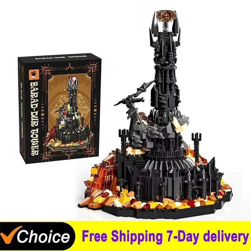 Creative The Lord of Ring Barad-dur Dark Castle Building Blocks Model ...