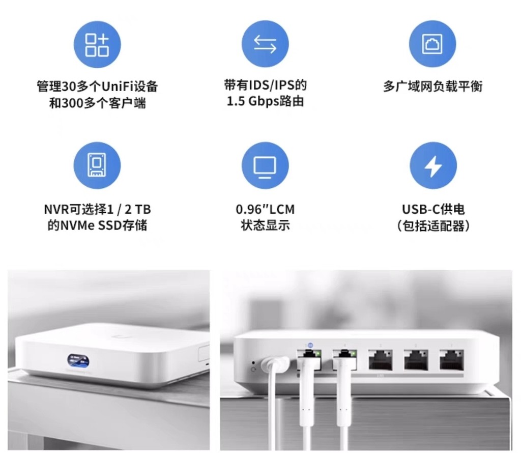 UBNT Ubiquiti UCG-Max Ubiquiti Fast 2.5G เดสก์ท็อป Cloud Gateway Router ...