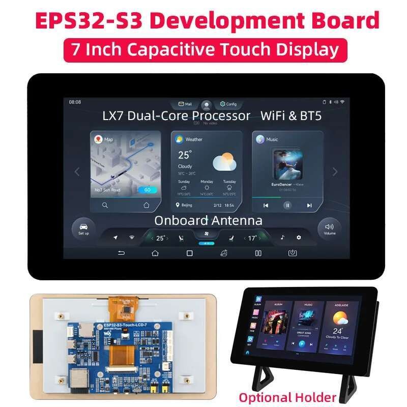 VN ESP32-S3 7 นิ้ว Touch Display Development Board 800480 Xtensa LX7 Dual-core โปรเซสเซอร์ 8M ...