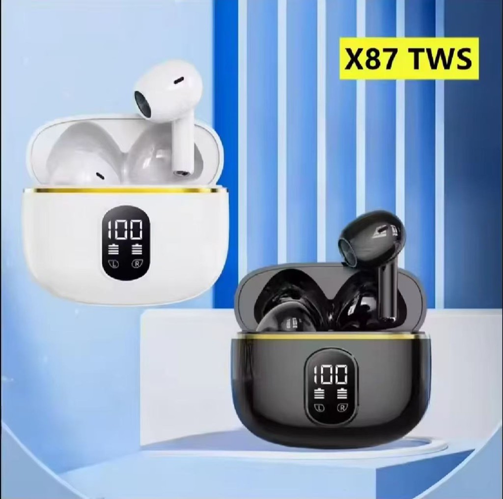 ใหม่ x87 สัมผัสในหู tws ไร้สายในหูลดเสียงรบกวนจอแสดงผลดิจิตอล eSports หูฟังบลูทู ธ | Shopee Thailand