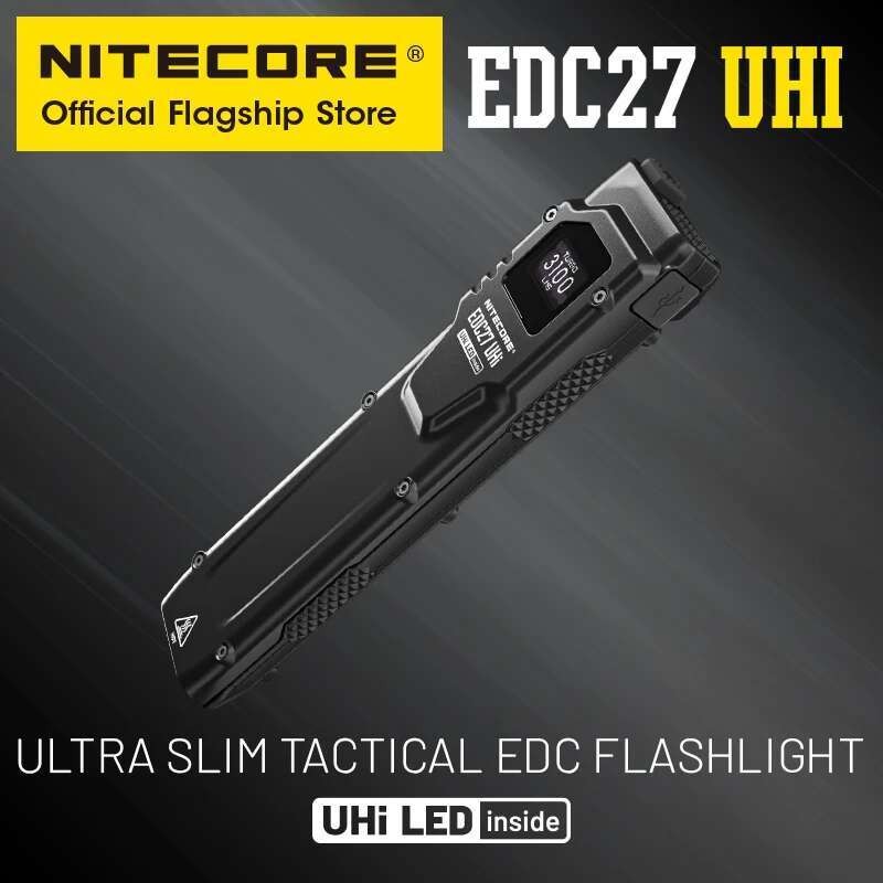 โปรโมชั่น NITECORE EDC27 UHi Utra Slim EDC Flashight USB-C ชาร์จ Troch Light 3100 Lumens 305 ...