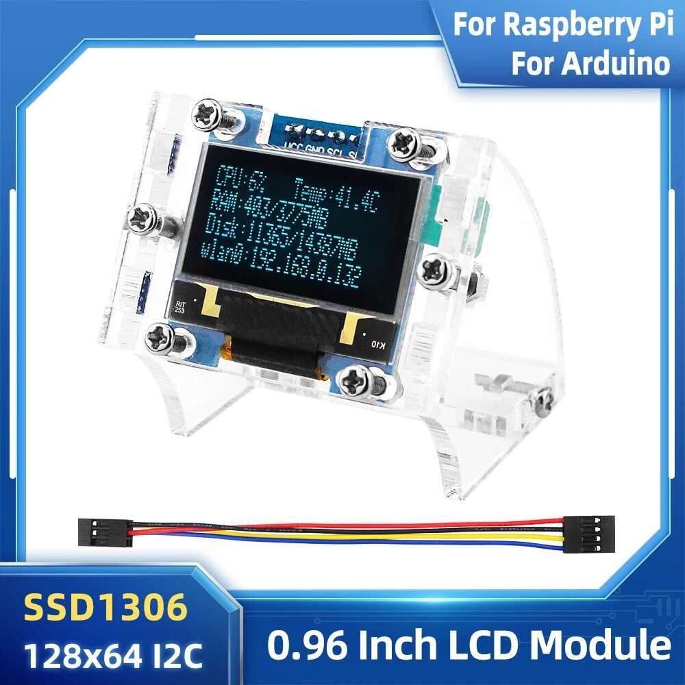 VN 0.96 นิ้ว OLED SSD1306 I2C IIC SPI Serial 128X64 LCD 4 Pin Fon ...