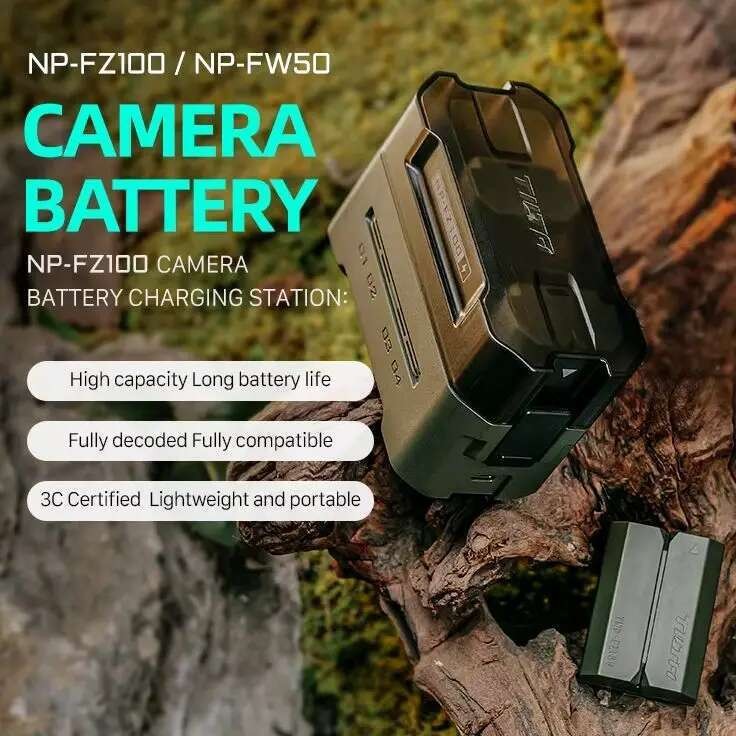 โปรโมชั่น 2 ชิ้น 2400 mAh NP-FZ100 NPFZ100 NP FZ100 แบตเตอรี่ LED 4 ช่อง USB Charger สําหรับ ...