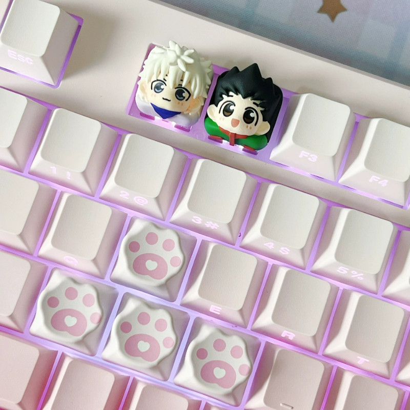HUNTERHUNTER Keycap น่ารักการ์ตูน MX สวิทช์ 3D Creative Mechanical ...