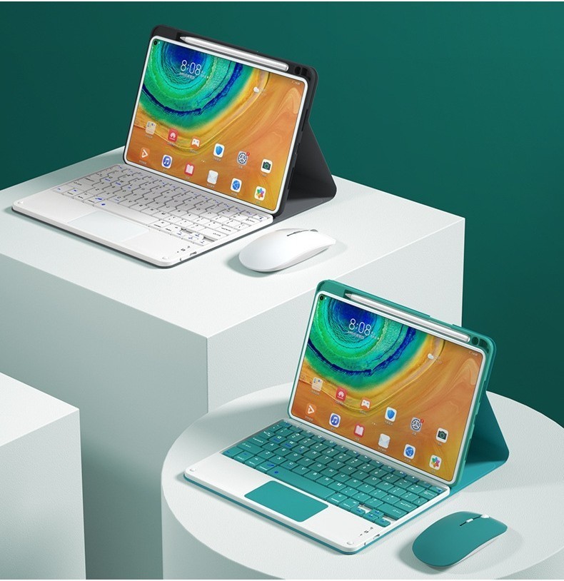 สําหรับ Huawei MatePad Pro 10.8 Trackpad คีย์บอร์ดบลูทูธในตัว Backlit ...