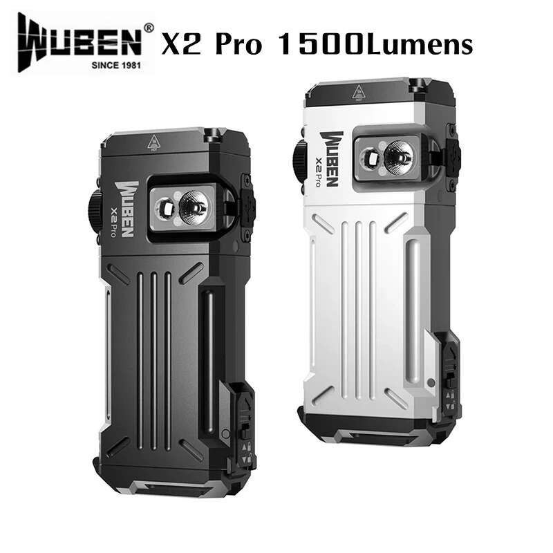 WUBEN X2 Pro ไฟฉาย EDC แบบชาร์จไฟได้ 1500Lumens ไฟฉายกันน้ําแบบพกพา ...