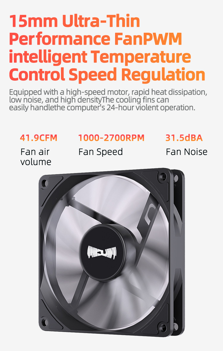 TEUCER UT45 Series CPU Cooler 45 มม.ITX Air Cooling หม้อน้ํา UT12015 ...