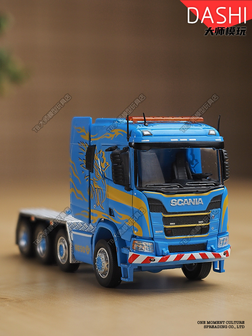 โมเดลรถบรรทุก Diecast ขนาด 1:64 Scania 8-Axle Lowboy สำหรับสะสมและจัด ...