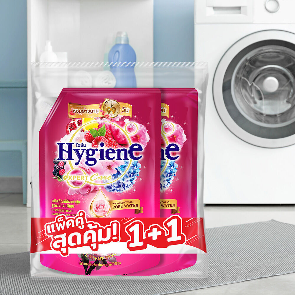 Hygiene Expert Care Fabric Softener ไฮยีน น้ำยาปรับผ้านุ่ม [1100ml x 2pcs] (Spring Magnolia ...