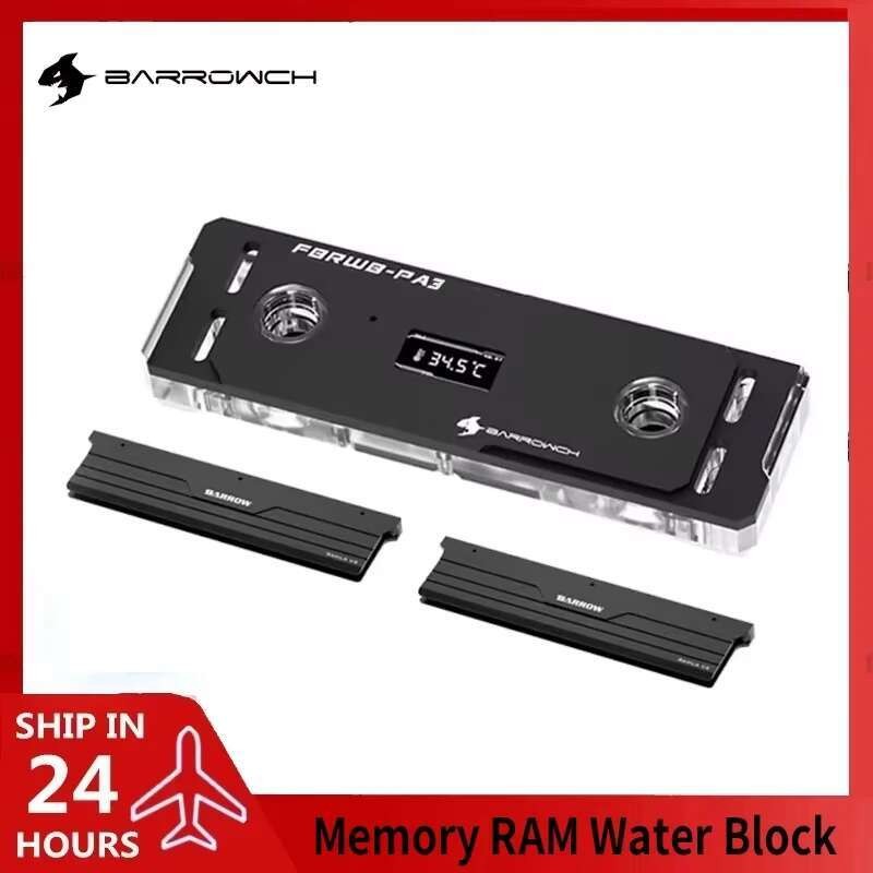 Barrowch PC Memory RAM Water Block +2 Armors Vest, Multi-mode Display ...