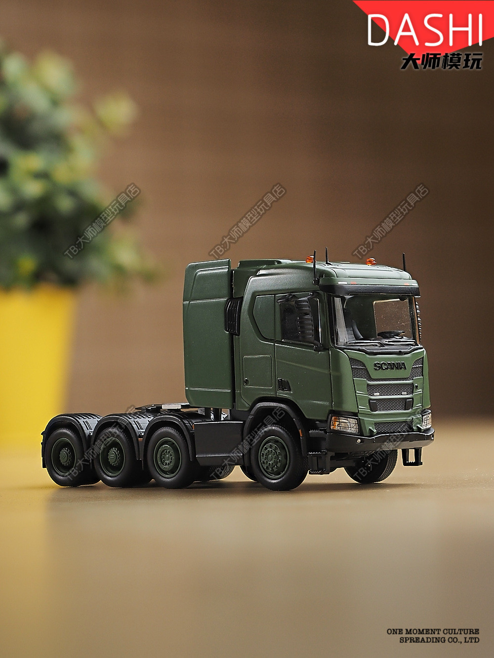 โมเดลรถบรรทุก Diecast ขนาด 1:64 Scania 8-Axle Lowboy สำหรับสะสมและจัด ...