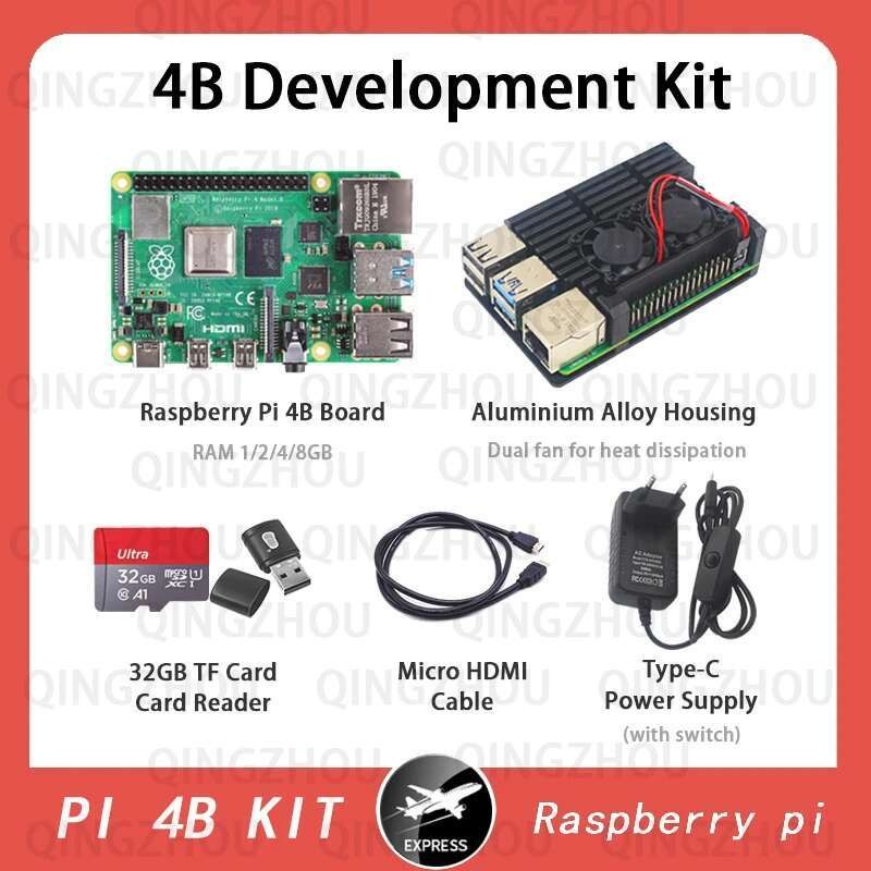 VN ใหม่ Raspberry Pi 4B Kit Starter Kit Development Kit (4B RAM2/4/8GB ...