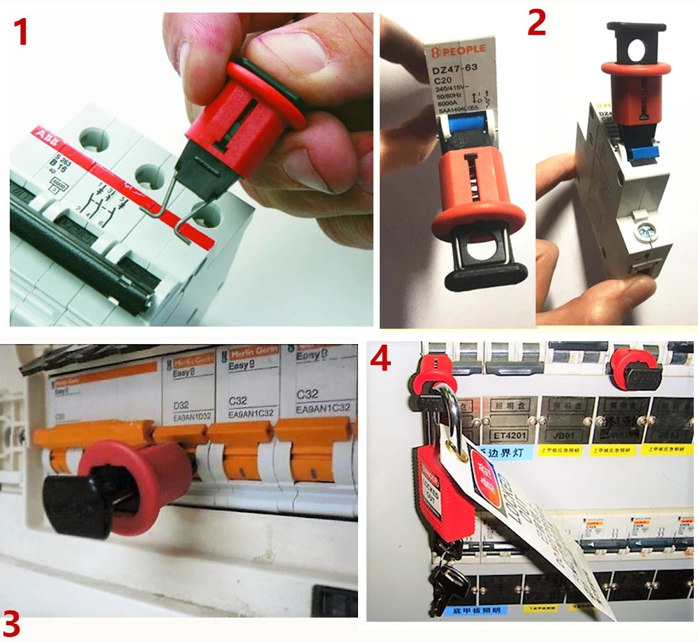 [10ชิ้น/ล็อต] การล็อค MCB POS – ล็อคความปลอดภัยสำหรับเซอร์กิตเบรกเกอร์ ...