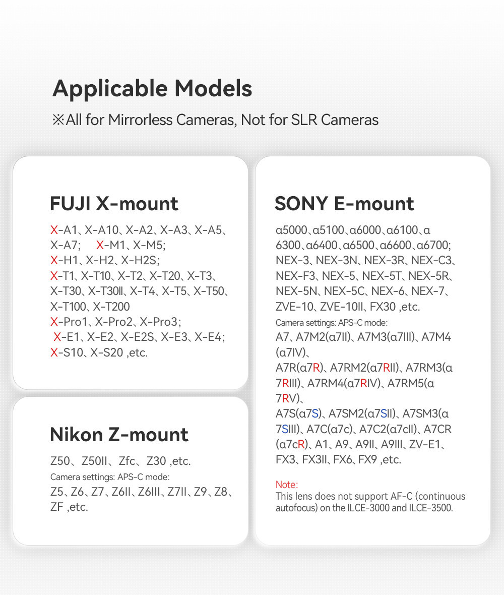 TTArtisan 35mm F1.8 II APS-C กรอบ AF Auto Focus เลนส์รูรับแสงขนาดใหญ่สําหรับกล้องภาพการถ่ายภาพ ...