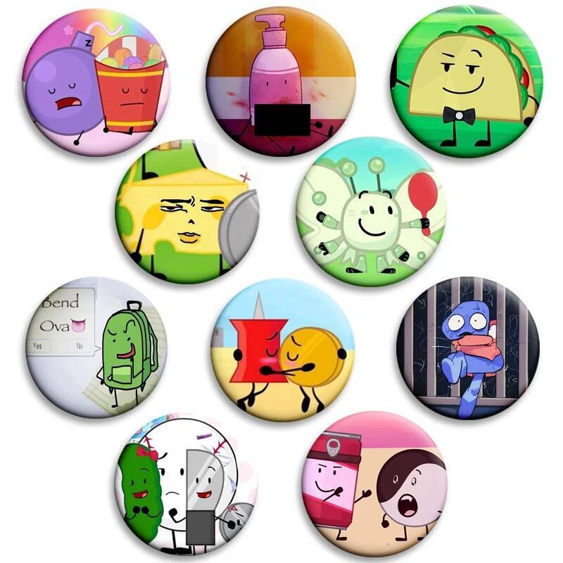 Inanimate Insanity เข็มกลัดการ์ตูนตัวอักษร Pins BFDI Memes นิกเกิล ...