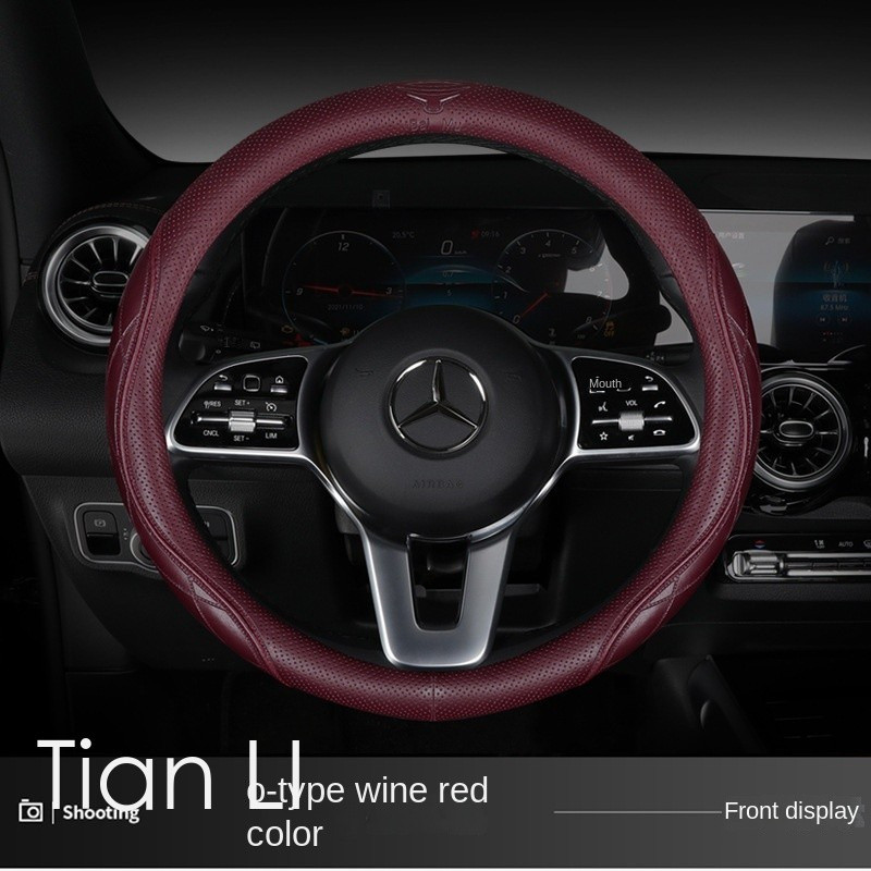 คลาสสิกหนัง PU กันน้ําฉีกขาดพวงมาลัยรถเฉพาะรุ่นรถใช้ได้กับ E91 Fit Note ...