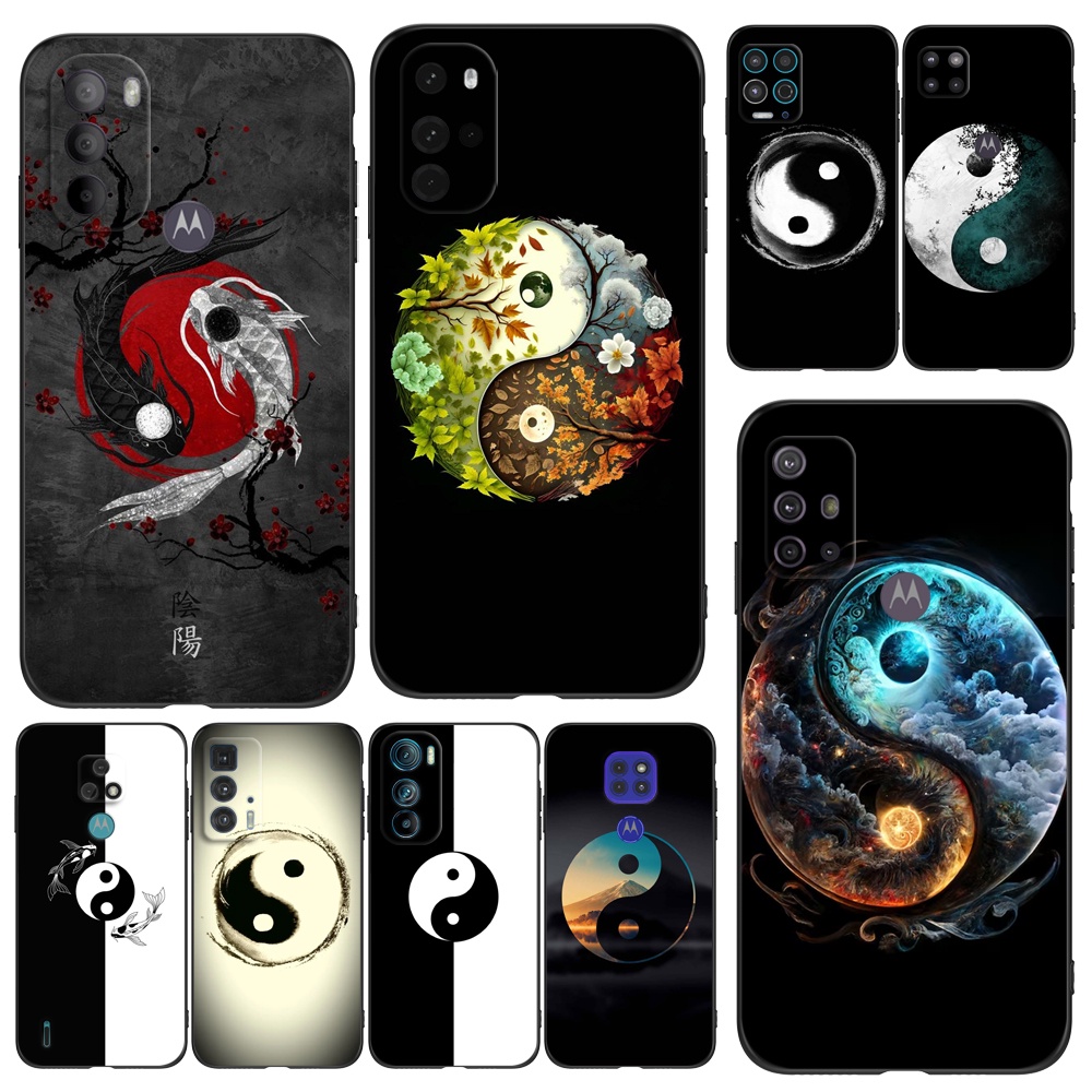 เคสโทรศัพท์มือถือ ซิลิโคนนิ่ม ลายวัฒนธรรมจีน Yin Yang สําหรับ Motorola ...